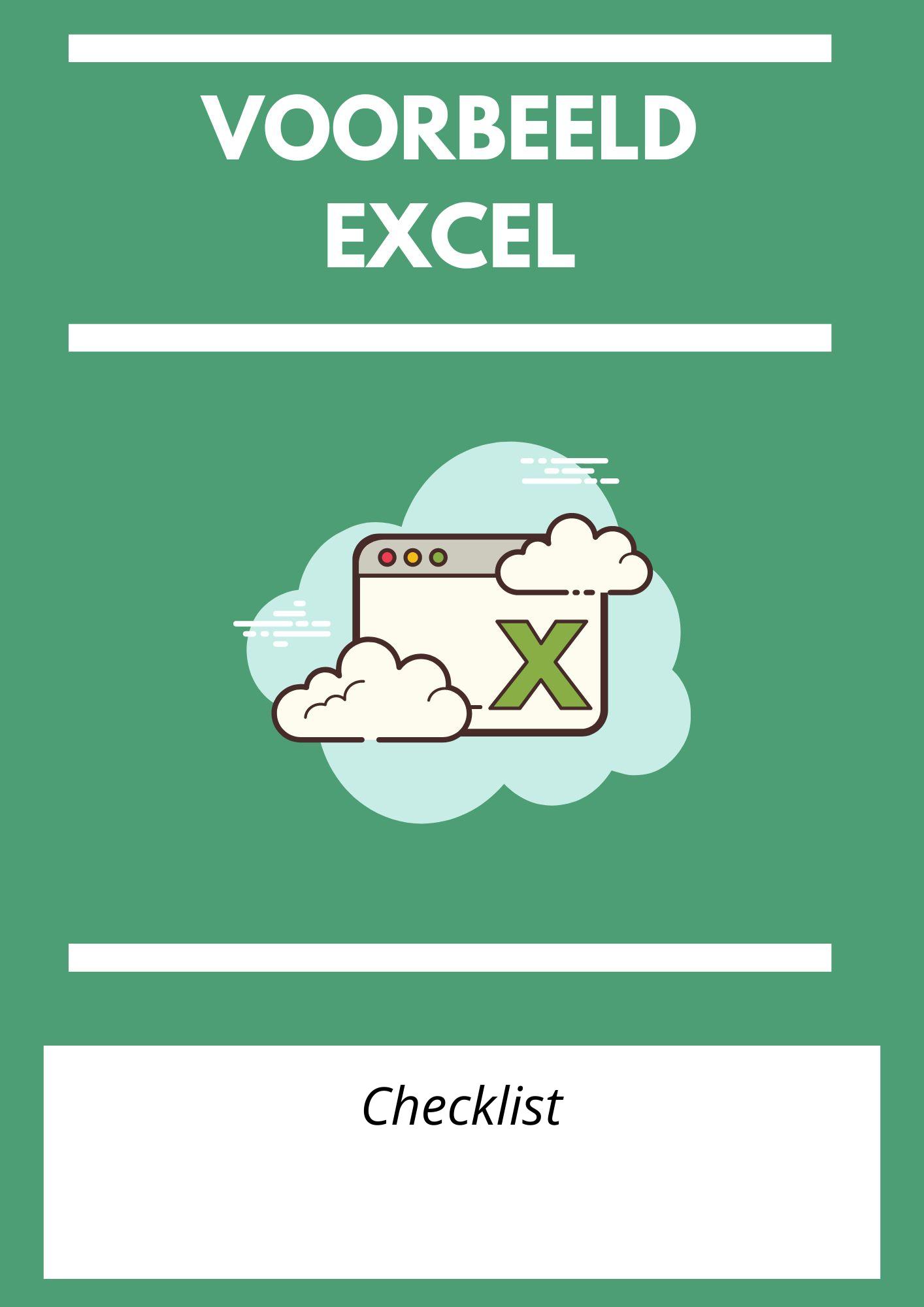 Voorbeeld Checklist Excel
