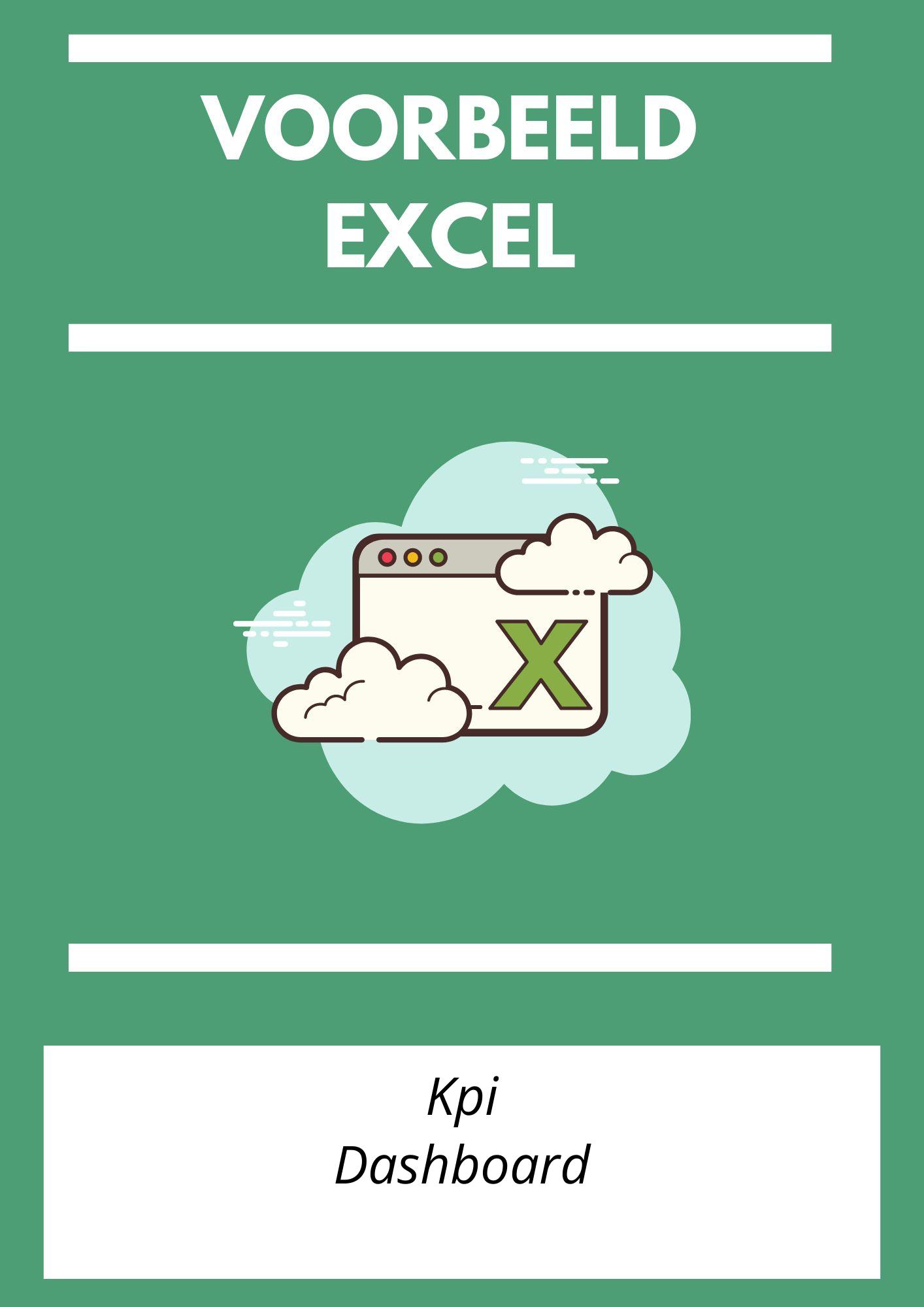 Kpi Dashboard Excel Voorbeeld