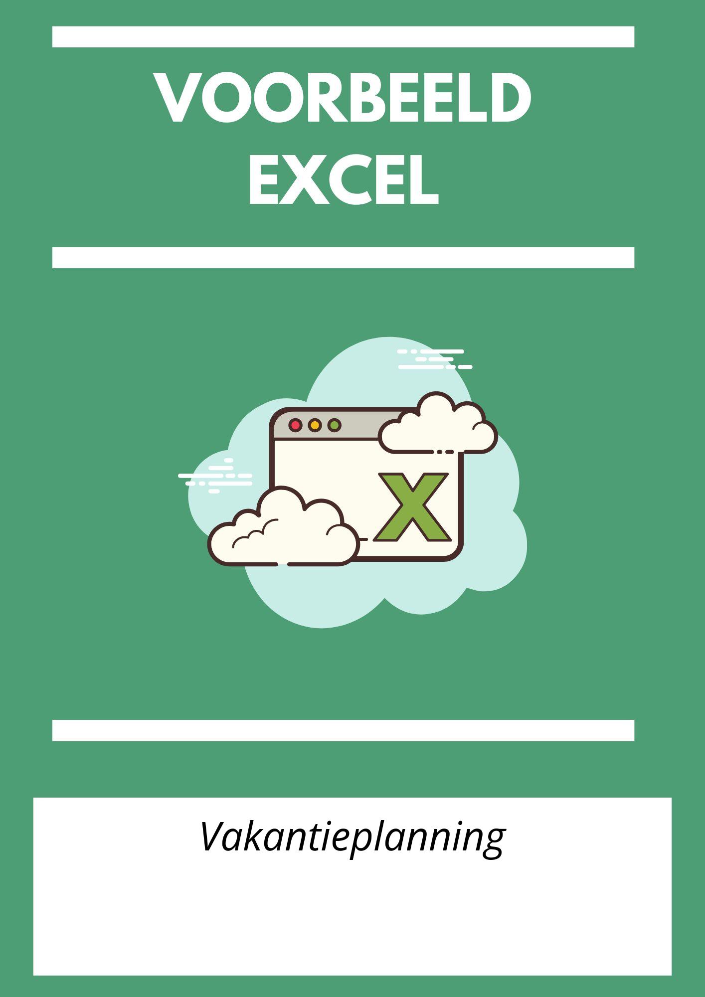 Voorbeeld Vakantieplanning Excel